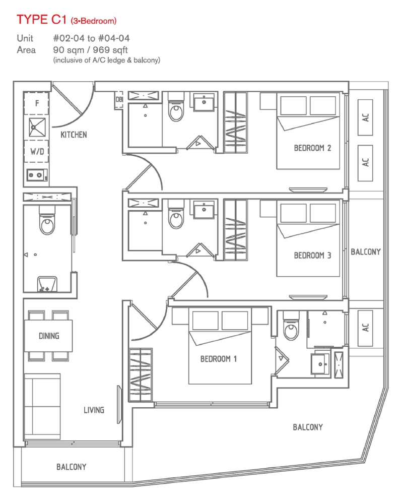 Floor Plan | 8 Farrer Suites - FREEHOLD @ Farrer Park MRT