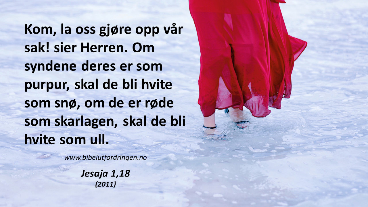 Bibelutfordringen: Jesaja 1,18