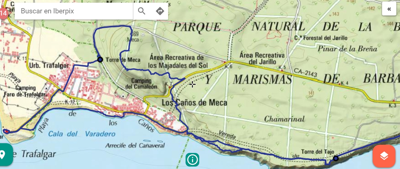 Senderismo Carlos y Petra: SENDERO BARBATE, TORRE DEL TAJO, TORRE DE ...