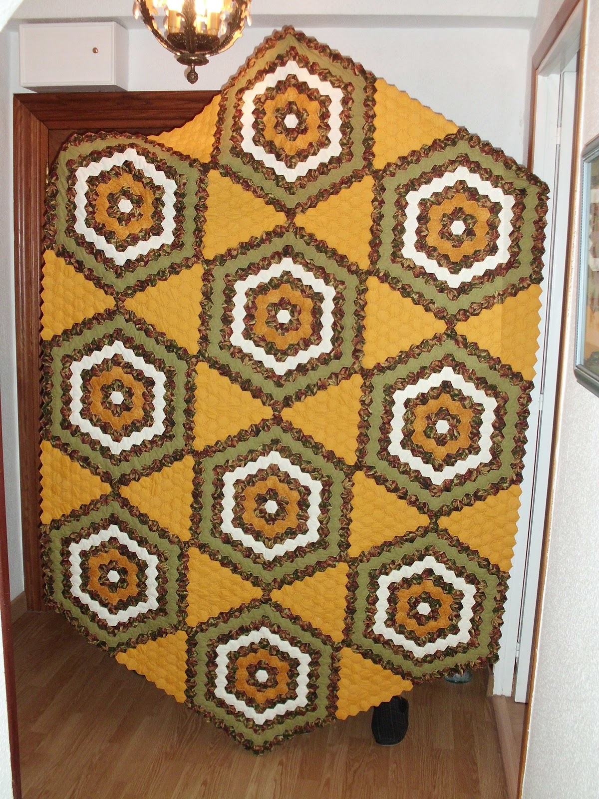 espe patchwork: Colcha hexagonos