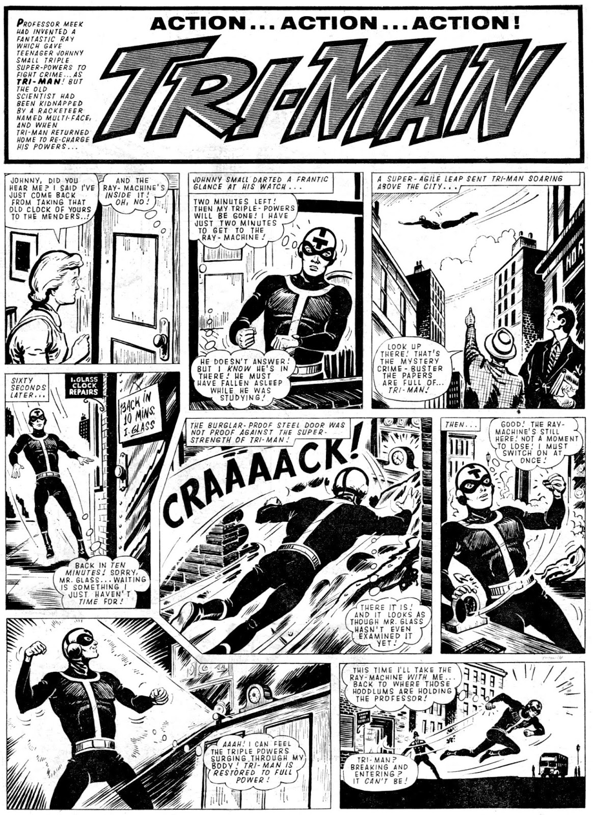 CRIVENS! COMICS & STUFF!: YAHOOO! PART FOUR OF THE INCREDIBLE TRI-MAN...