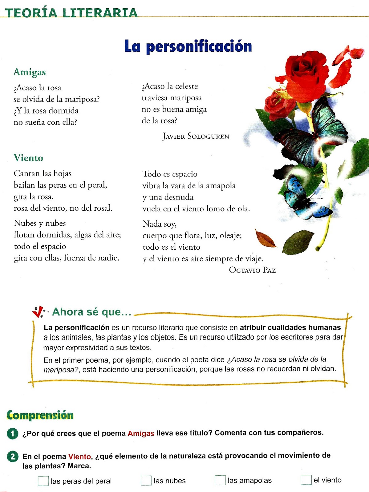 La canasta de los apuntes: Teoría literaria LA PERSONIFICACIÓN