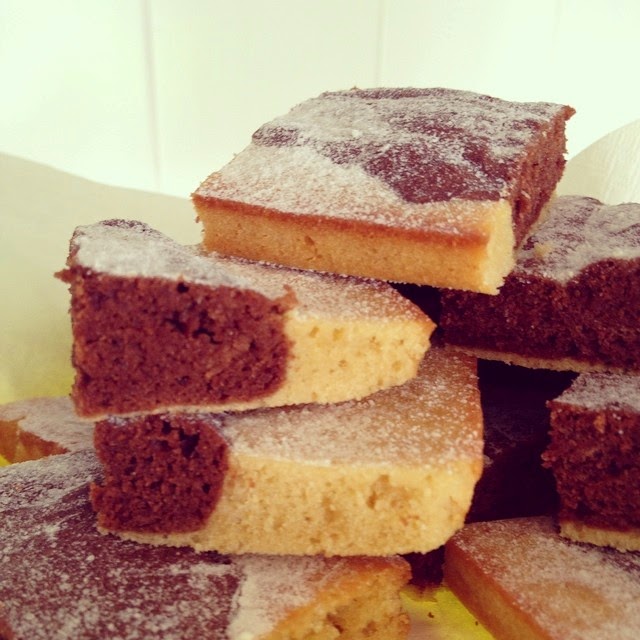 de pretmeloen: marmercake, zonder suiker.