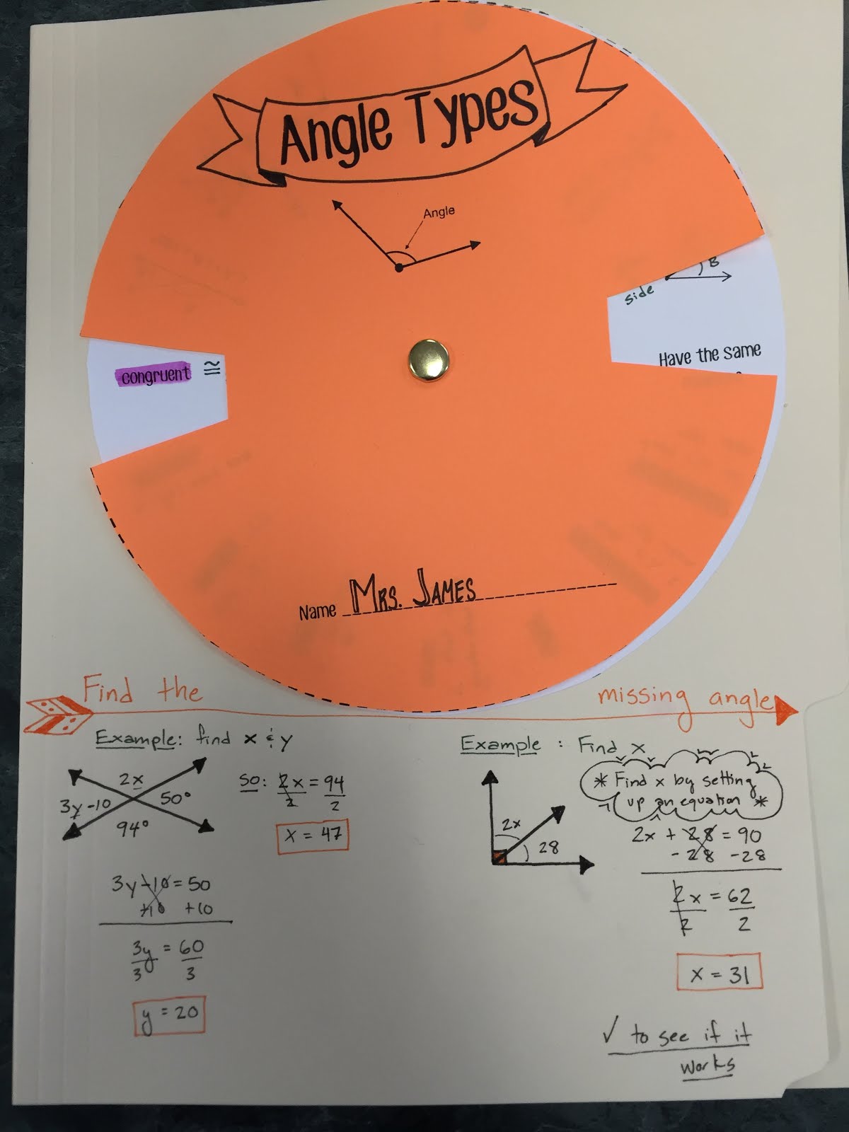 Mrs. James Math 7: Math 7 notes: Angle Types