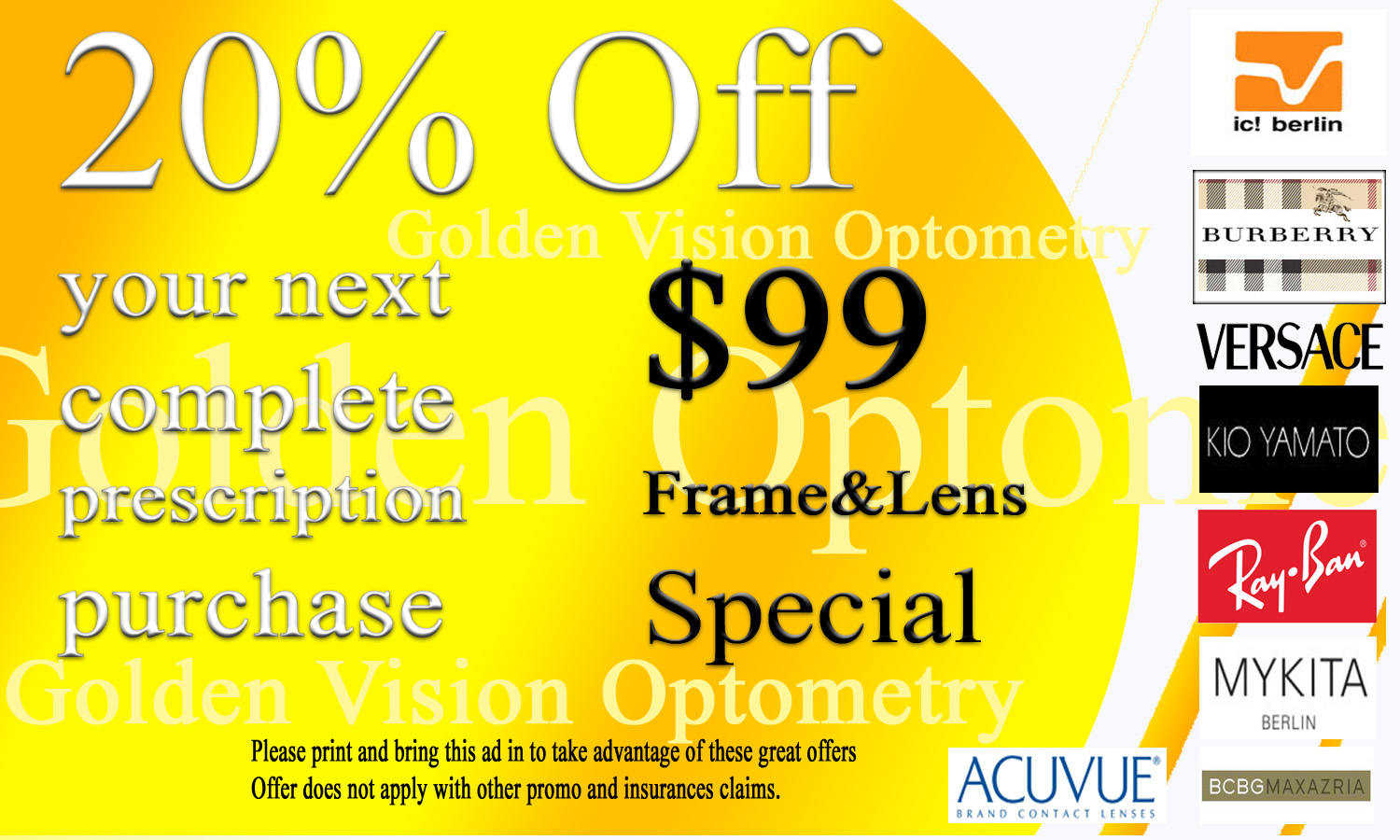 Golden Vision Optometry: Deals
