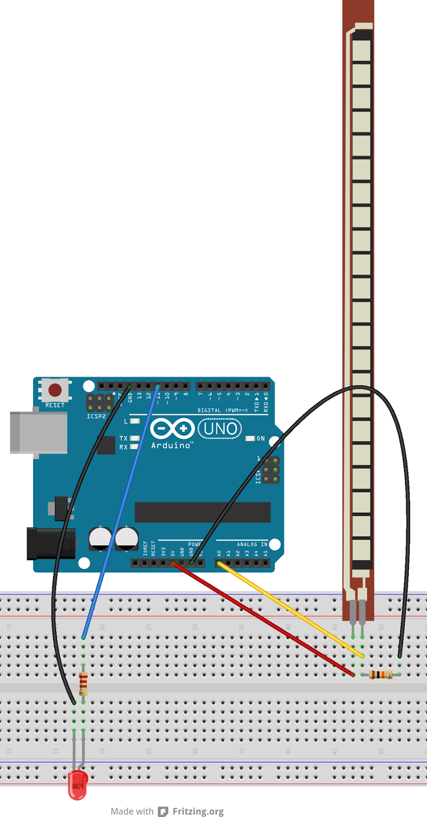 葉難: Arduino練習：彎曲感測器（flex/bend sensor）