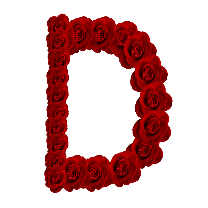 GRANNY ENCHANTED'S BLOG: "Red Rose 3" PNG Free Scrapbook Alphabet Letters