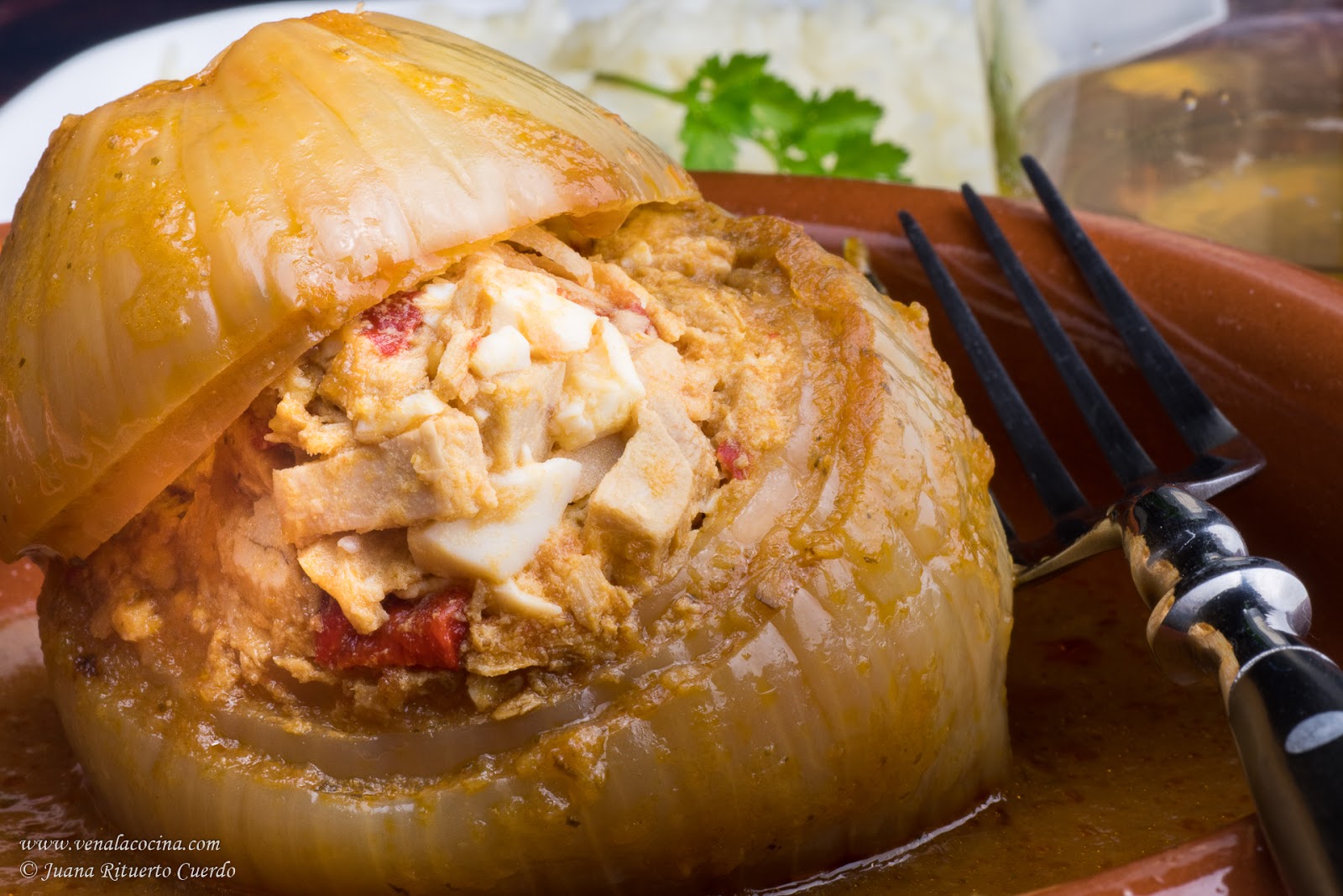 Cebollas rellenas de bonito