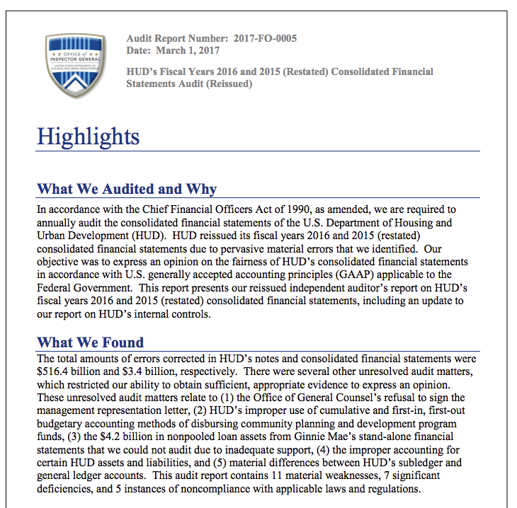 THE MEGA-MAGA TIMES: HUD Audit Finds Unheard of $500 Billion in ...