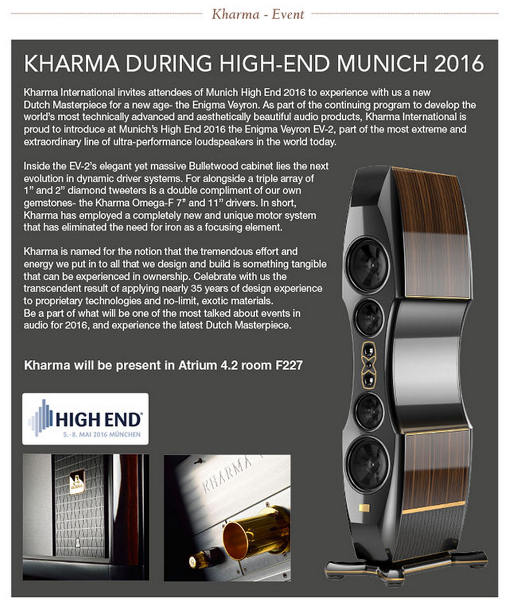 Wizard High-End Audio Blog: Kharma Enigma Veyron EV-2 & Casa
