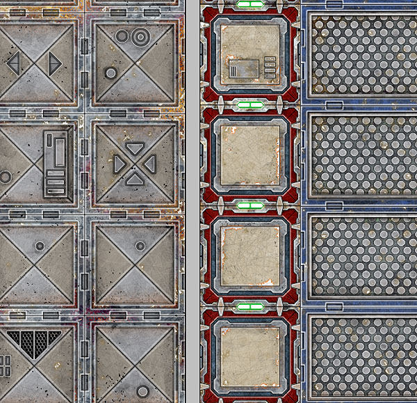 Dave's Games: Sci-fi ground tiles work in progress