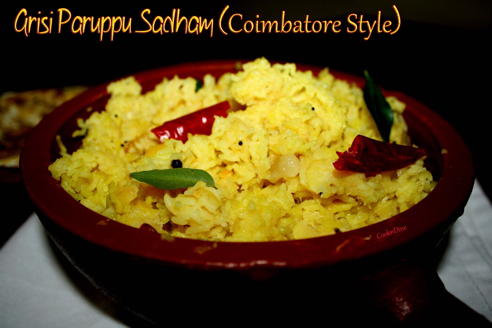 CooknDine....: Arisi Paruppu Sadham (Coimbatore special)