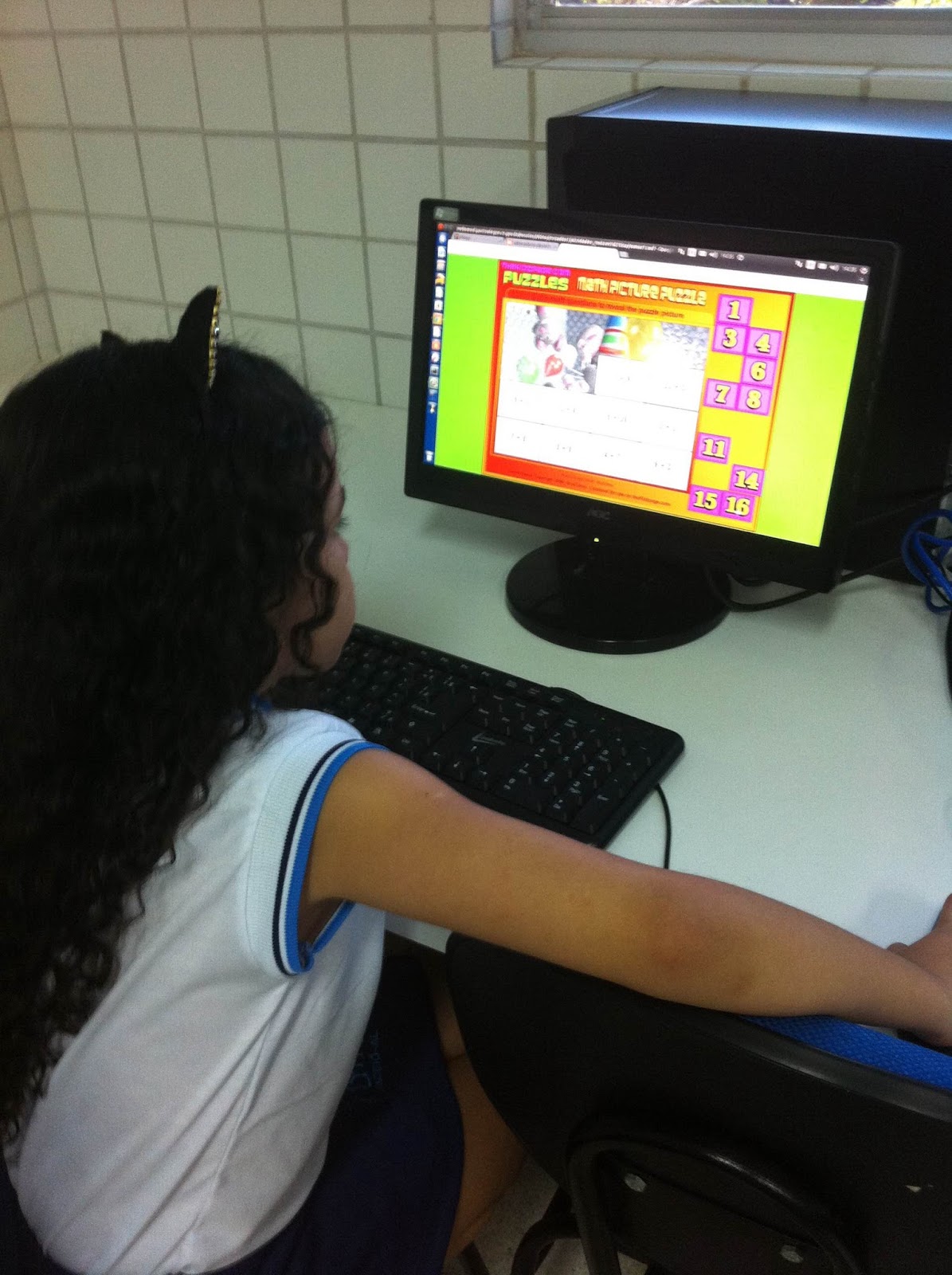 Laboratório de Informática: Atividades de matemática