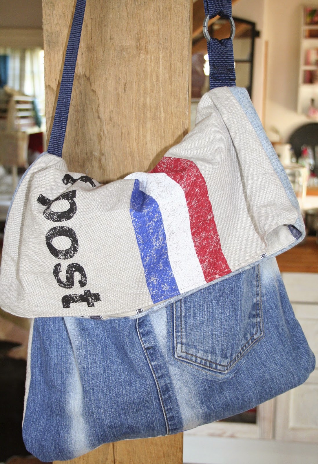 Reetselig: Meine Posttasche - das letzte Teil für Emmas Stoffabbauprojekt