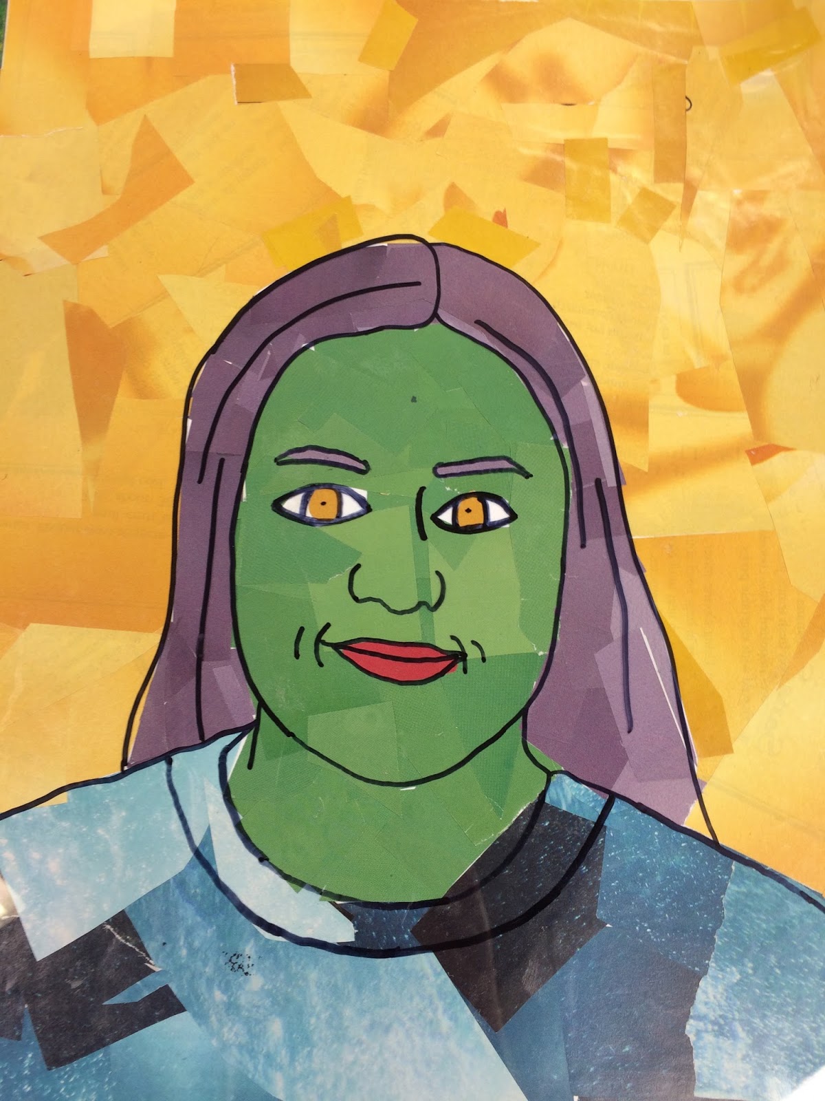 Mrs. Wille's Art Room: 6th grade self-portrait collages