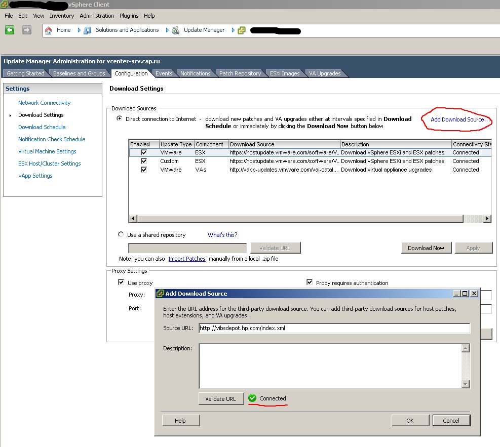 Обновление драйверов HP в VMware ESXi 5.1 через Update Manager | IT-пилот