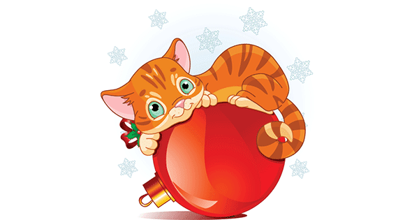 Orange Holiday Cat | Symbols & Emoticons