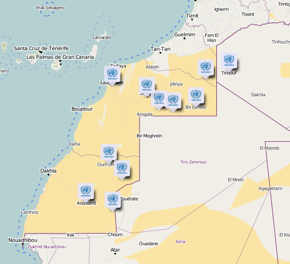 MINURSO Sites - Maroc Maps