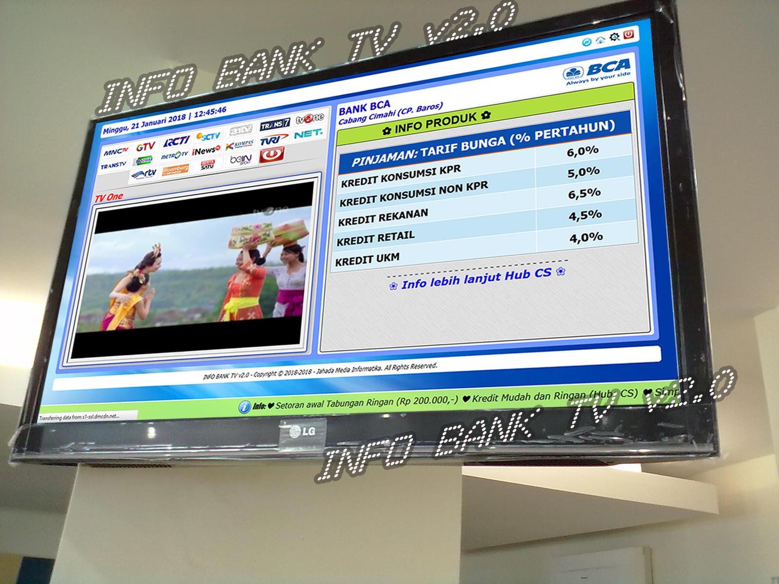 Info Bank pada Televisi | Aplikasi-Online.Net