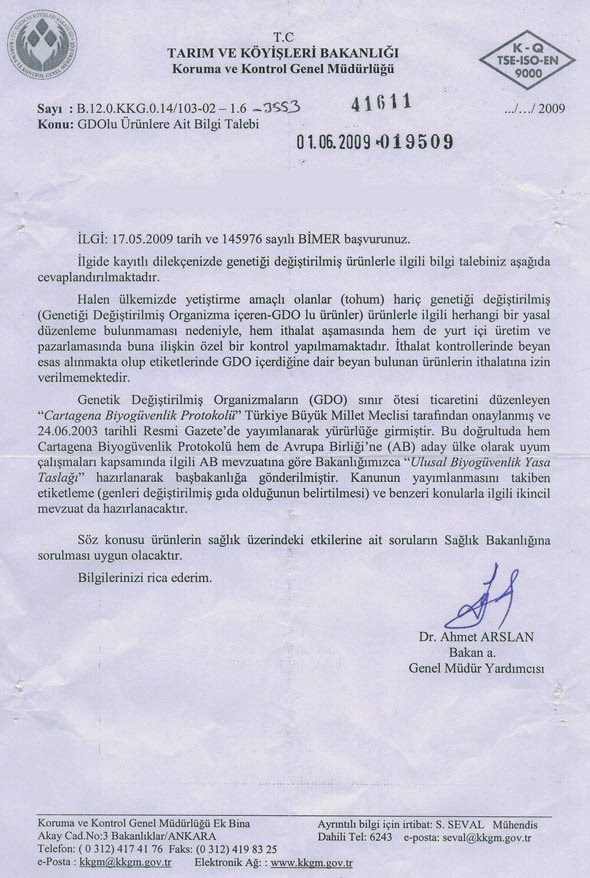 GDO ve GIDALAR : GDO'nun Türkiye Üzerindeki Etkileri