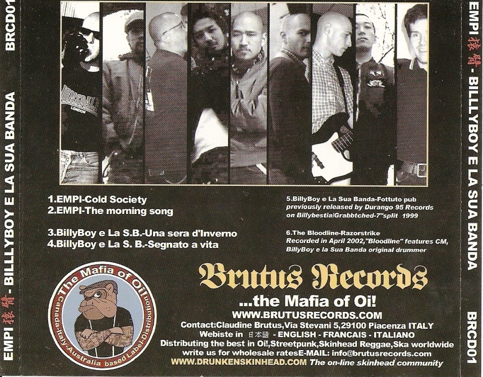 TONDEUZ'n'SPIKE: EMPI - BILLY BOY E LA SUA BANDA " split " 2002