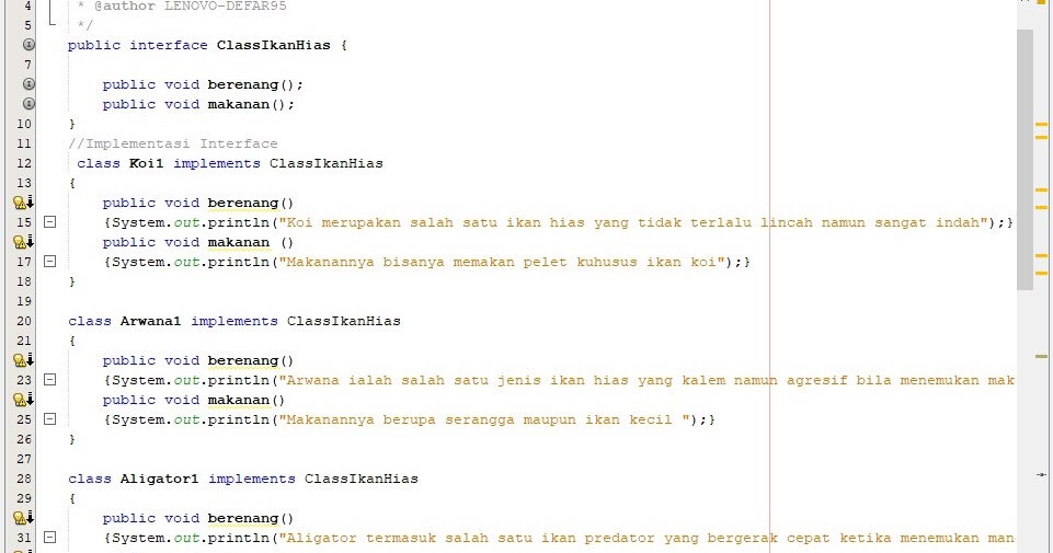Laporan Praktikum PBO Modul 8 (Interface)
