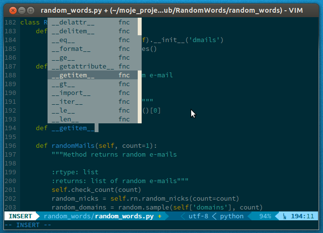 Vim jako Python IDE
