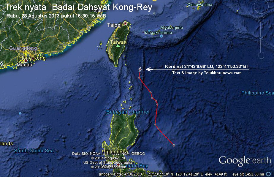 Telukharunews.com: BADAI TROPIS DAHSYAT KONG-REY MENDEKATI CHINA SELATAN