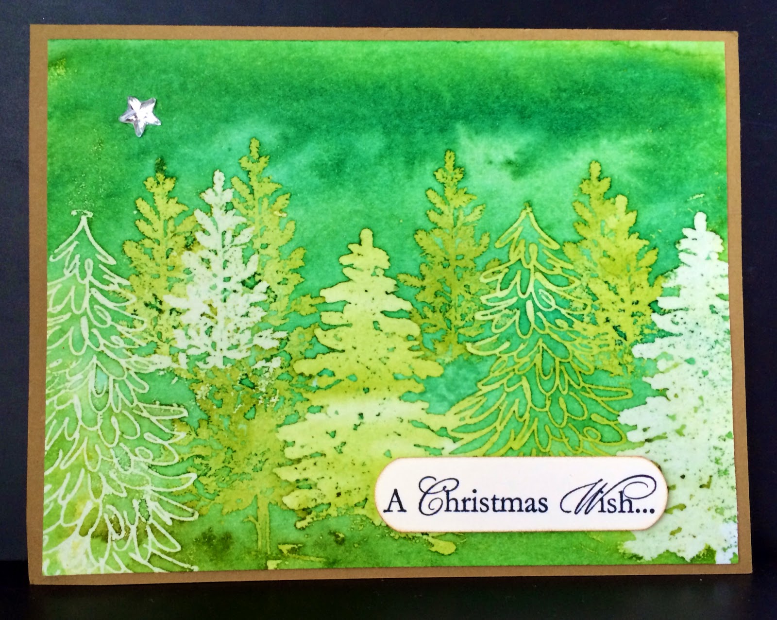 Papercraft Goddess: Batik Resist Trees