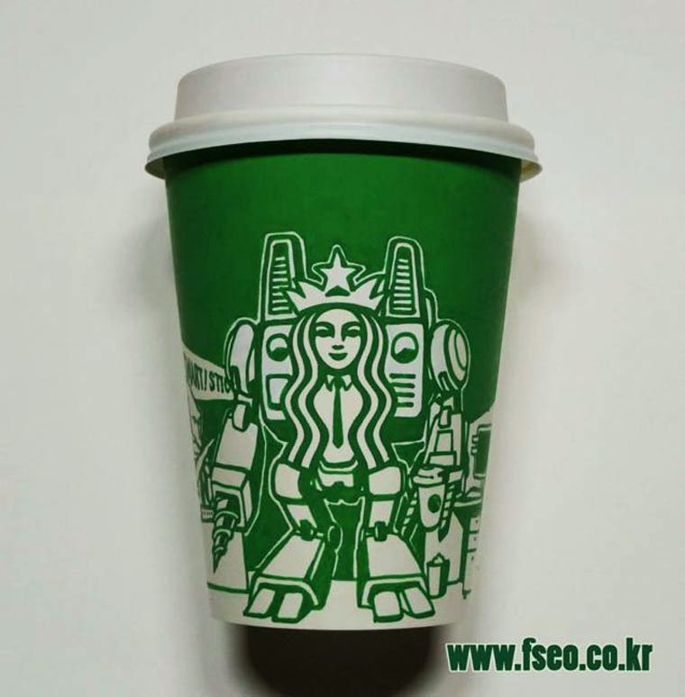 25 Ilustrasi Aksi Bersahaja Maskot Starbucks Apabila Keluar Dari Kepompong