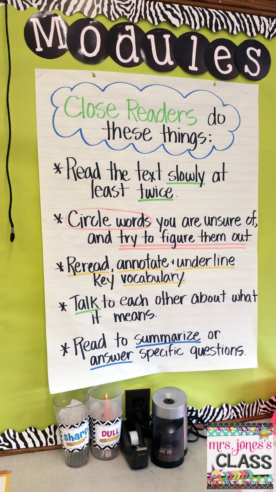 Primary Chalkboard: Mrs. Jones's Class