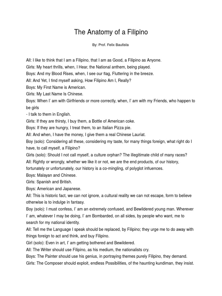 the anatomy of a filipino - philippin news collections