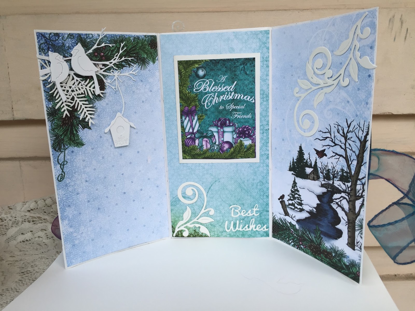 CottageBLOG: TRI FOLD CHRISTMAS CARD