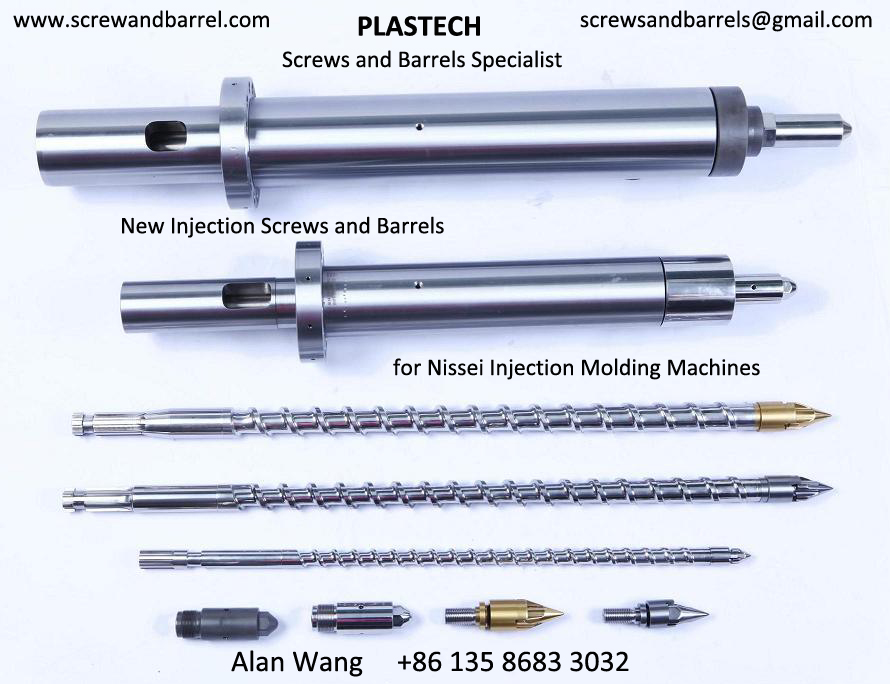 Nissei injection screws, barrels, cylinders, screw tips and other front ...