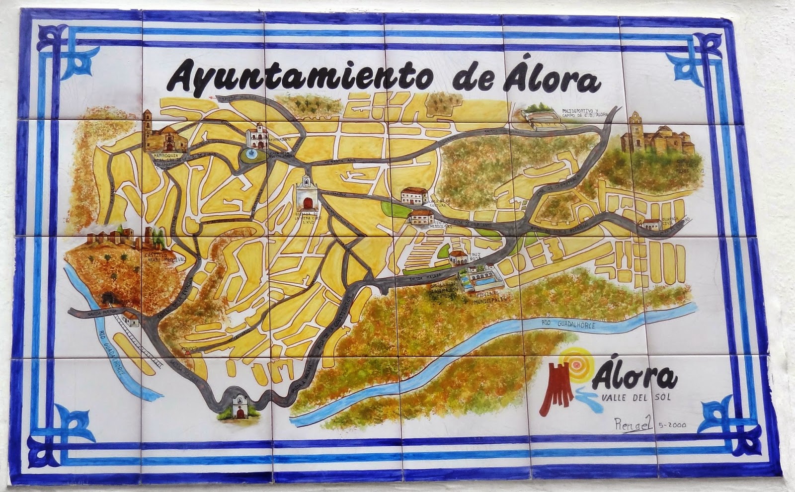 Mosaicos : Mosaico 1267.- Plano de Álora.