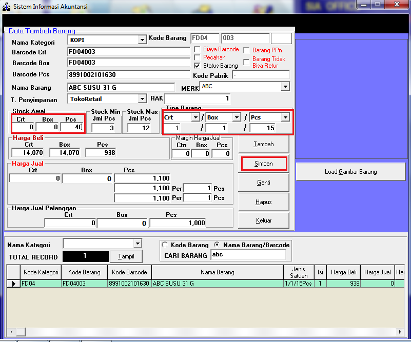 MENU PERSEDIAAN BARANG ~ Tutorial Program Kasir dan Akuntansi Terbaik ...