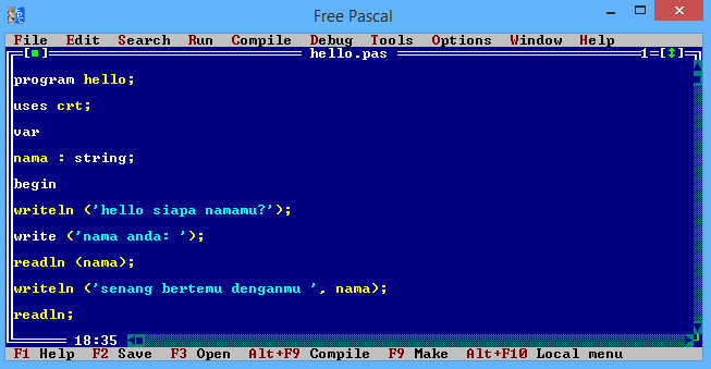 Program Pascal : Belajar Coding Dasar Membuat Program Pascal Hello | TekProgApp
