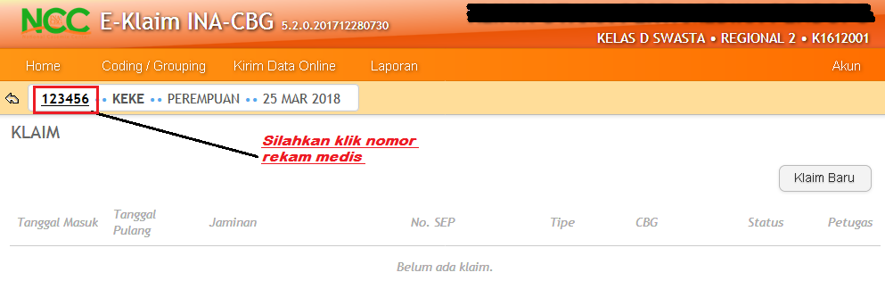 Grouper E-klaim INA-CBG BPJS Kesehatan / JKN, Buat Dan Cetak