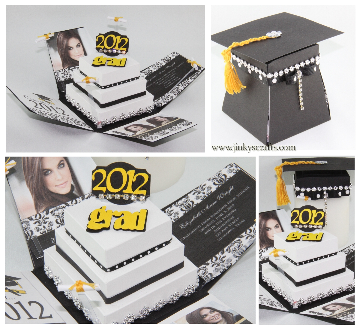Jinky's Crafts & Designs: Graduation Pyramid Exploding Box