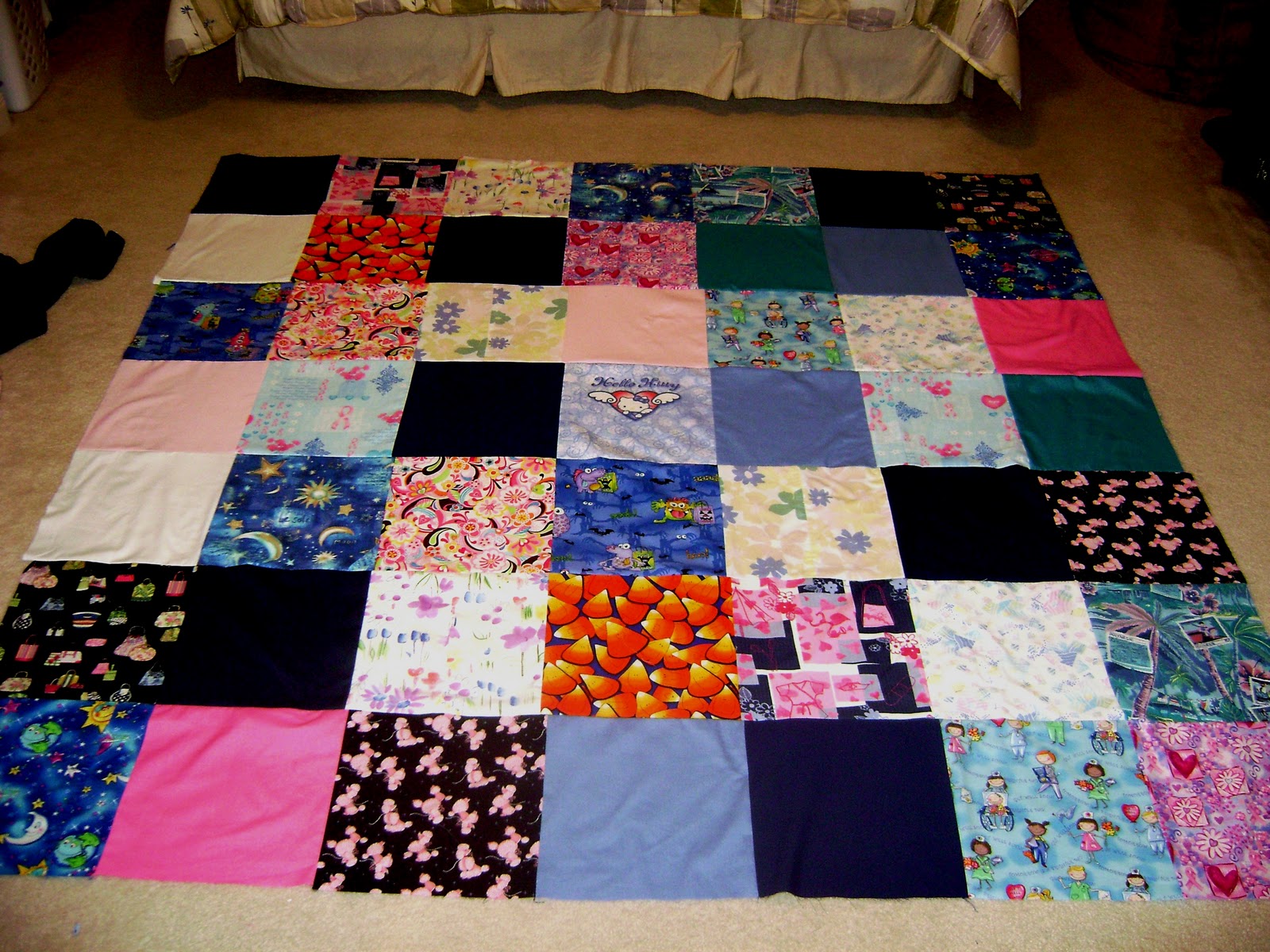 Hanging On By A Thread: Up-cycled Scrub Quilt