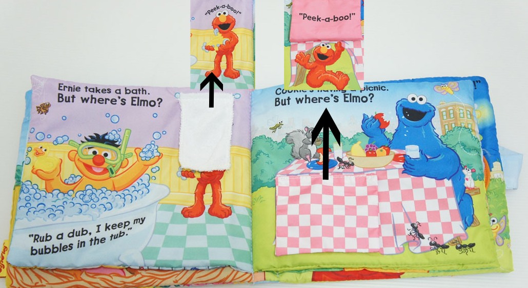eLza Baby Online Shop: Restocked: Where's Elmo A Peek A Boo Book :-)