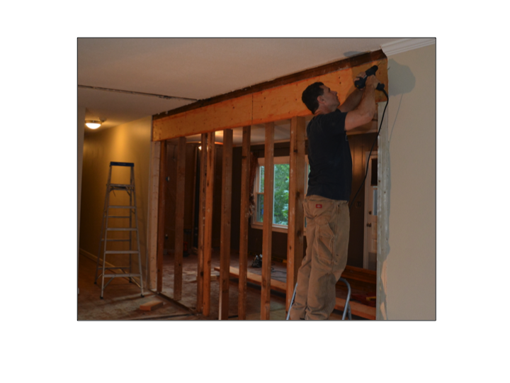 House Hunting in Fayetteville, NC: 12_Installing Beams