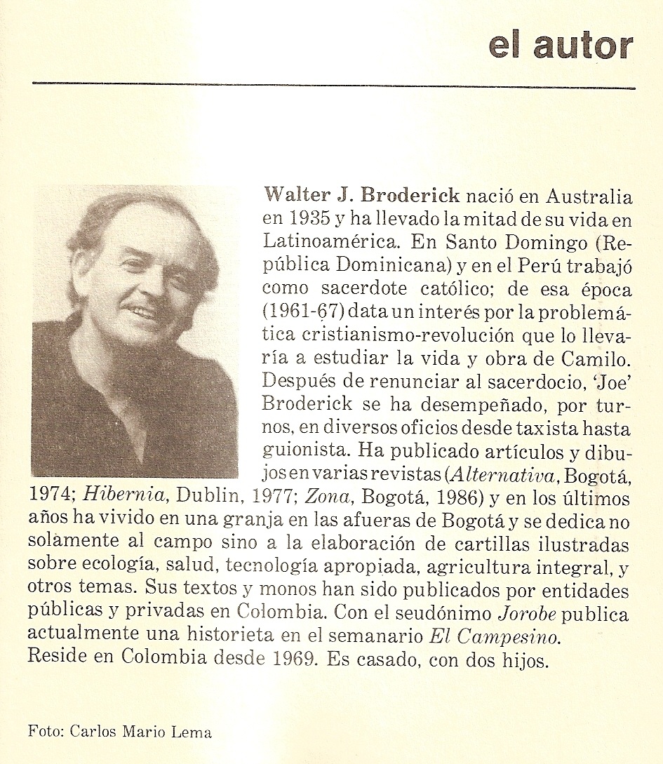 NTC ... NARRATIVA: Camilo, el cura guerrillero. Joe Broderick ...