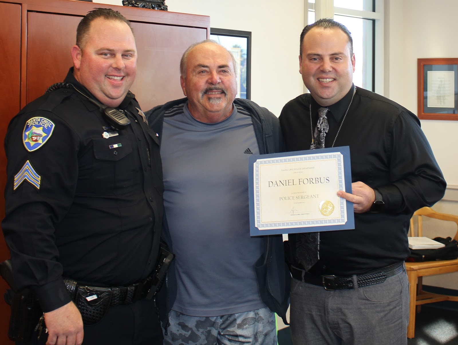 Santa Cruz Police: SCPD Announces Promotion Of Sergeant Dan Forbus