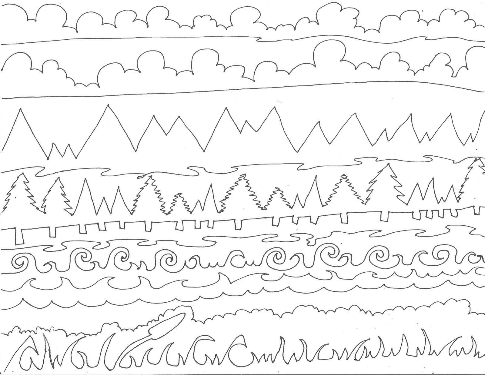 The Lost Sock : I Love this Line Landscape idea...