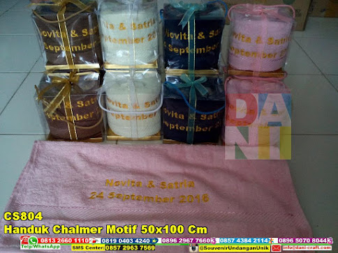 Handuk Chalmer Motif 50×100 Cm | Souvenir Pernikahan