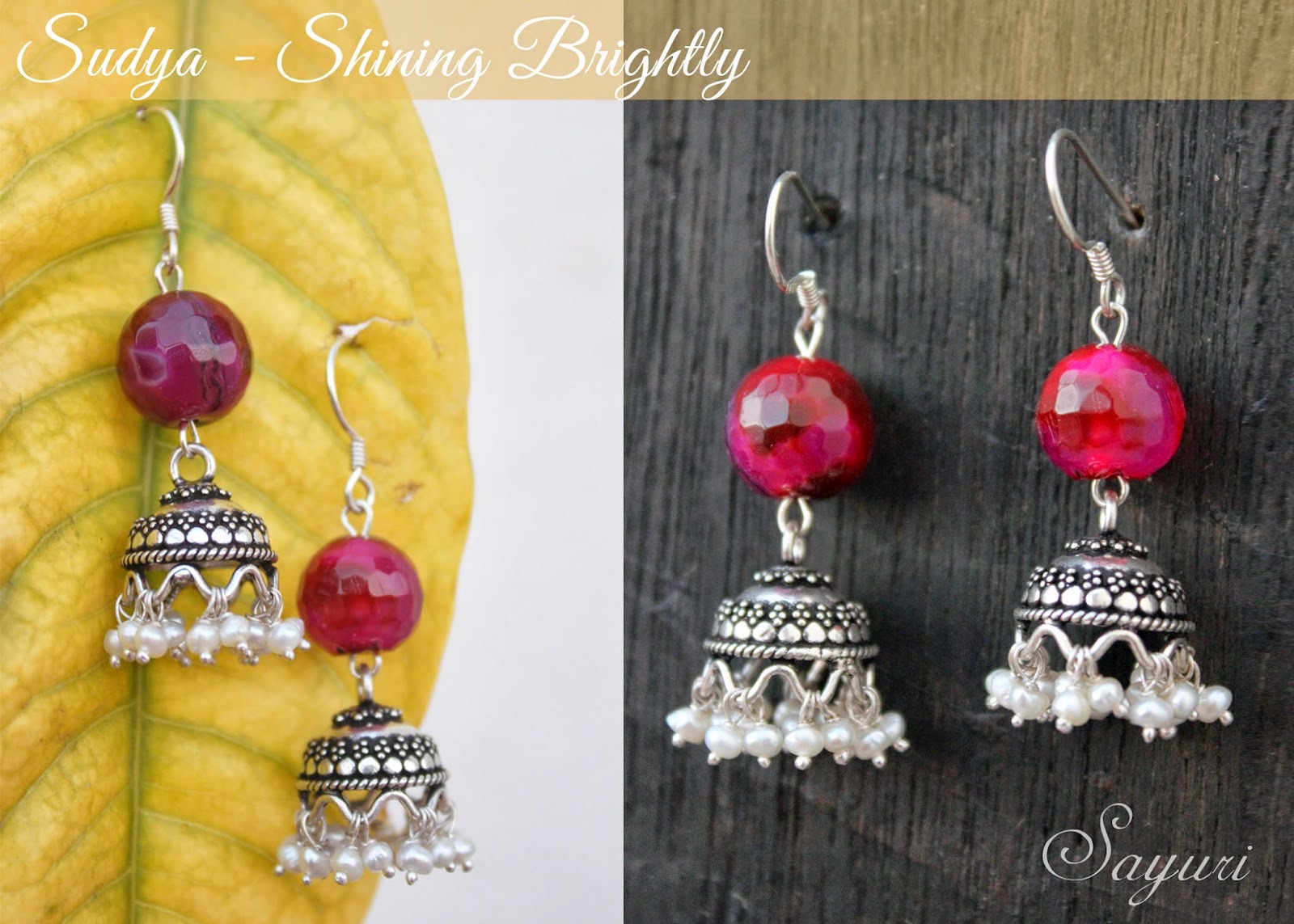 Oxidized Silver Jhumkas - Sayuri