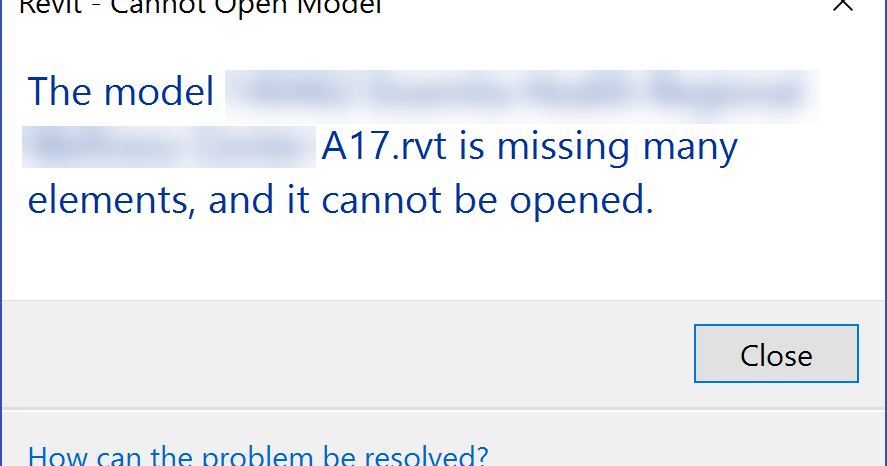 BIM Chapters: Many missing elements in Revit 2017 model