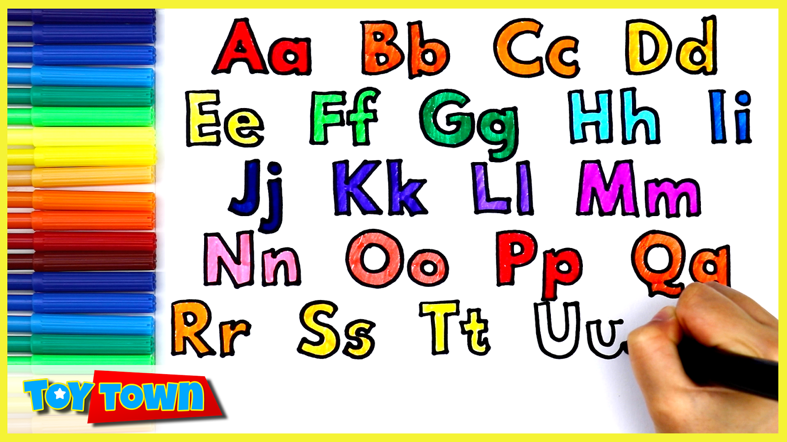 Toy Town: Learn Alphabets - Upper and Lower Case | How to draw and ...