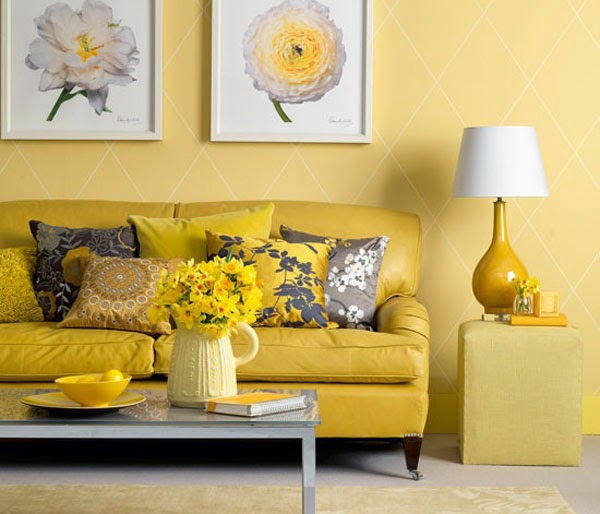 The Awesome calm yellow room color image